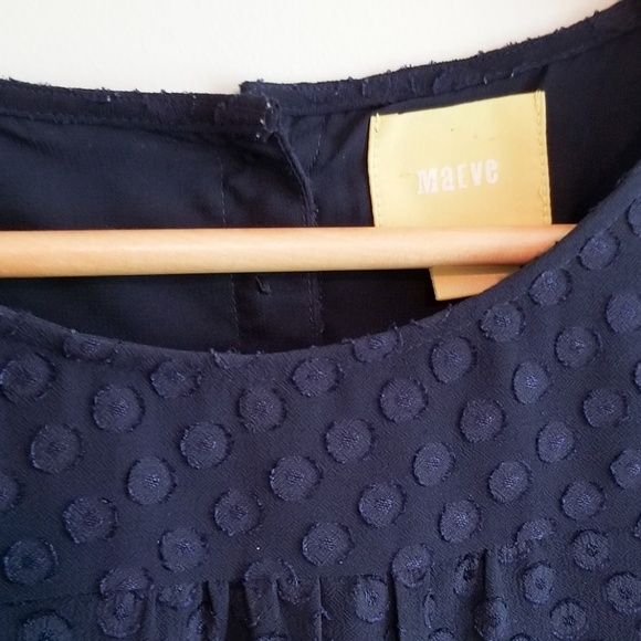Maeve | Tops | Anthropo Maeve Sheer Navy Blue Top | Poshmark